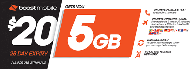 Boost AUBLACK152 PREPAID SIM KIT $20 at The Good Guys