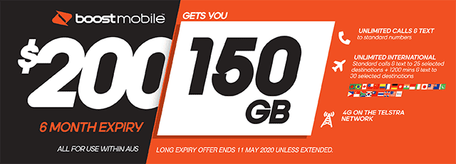 Boost AUBLACK173 PREPAID SIM KIT $200 at The Good Guys