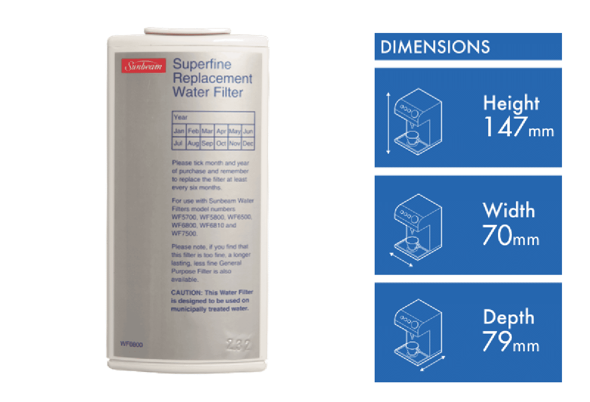 Sunbeam Pure Source Water Filter Cartridge WF0700