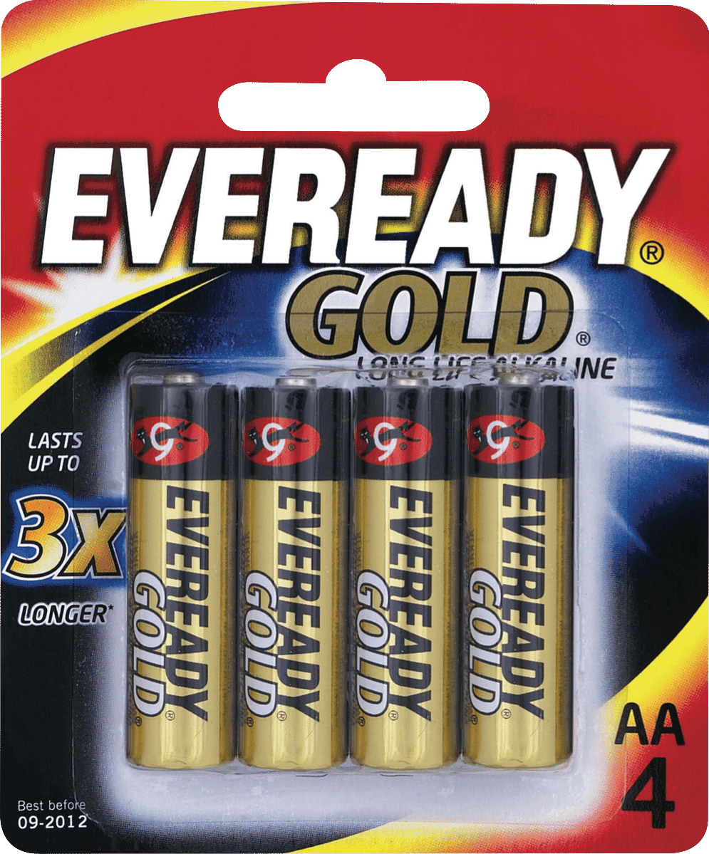 Eveready Gold AA Batteries 4 Pack E000034400
