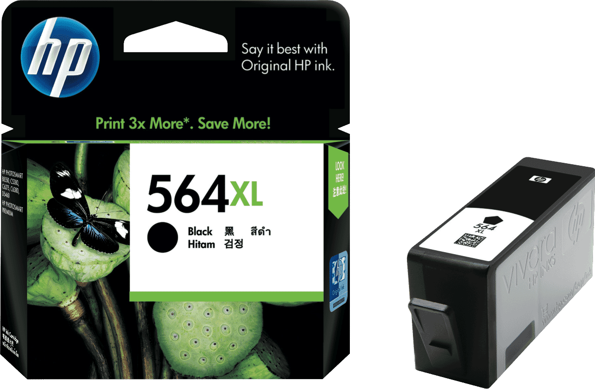 HP 564 XL Black Ink Cartridge CN684WA-2