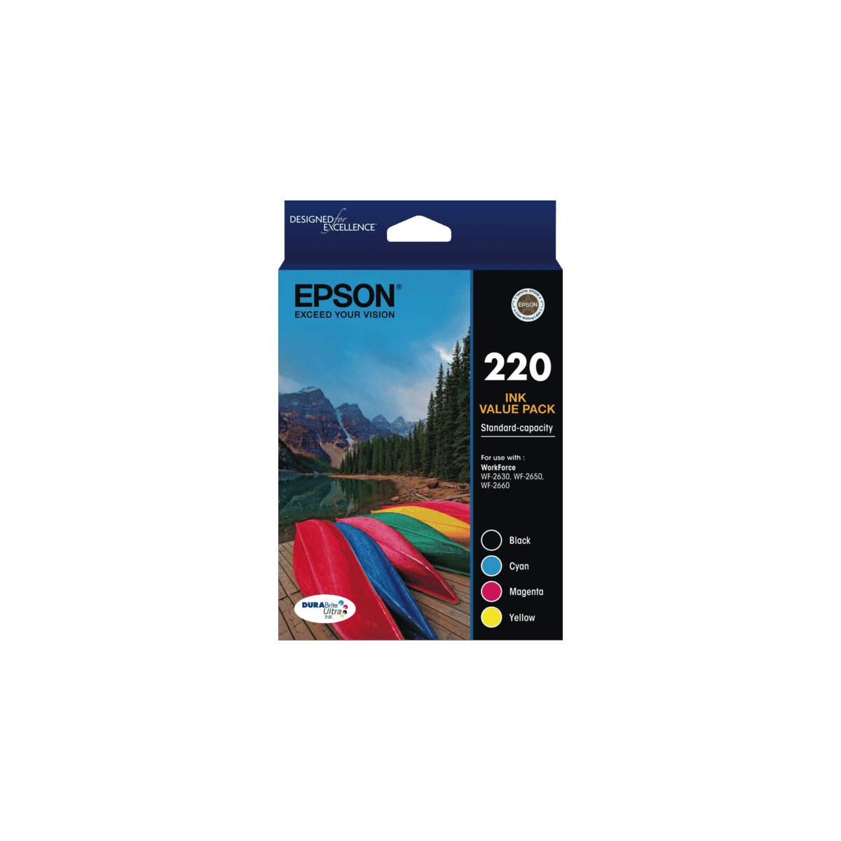 Epson 220 Std Capacity DURABrite Ultra 4 ink Value Pack T293692