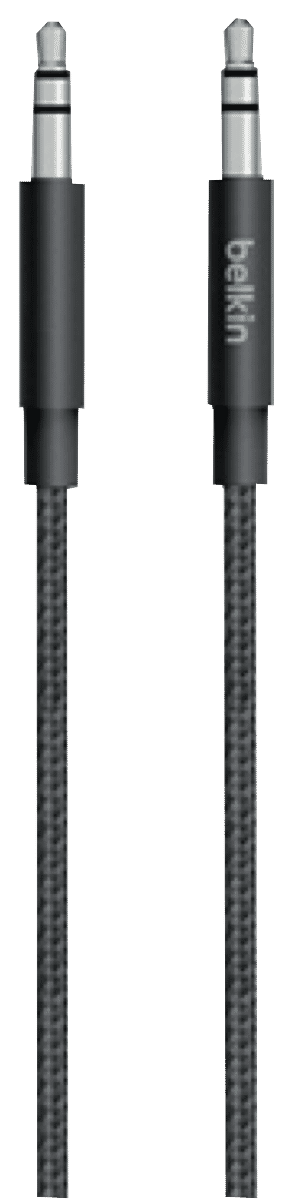 Belkin 3.5mm Aux Premium Braided Cable (Black) AV10164BT04-BLK