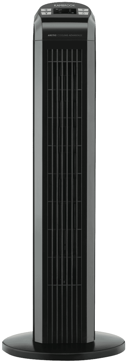 Kambrook KTF816BLK 77cm Arctic Black Tower Fan with Remote at The Good Guys