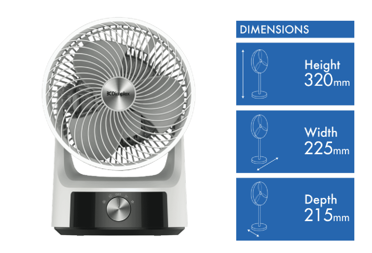Dimplex Air Circulator with Manual Controls DCACM20