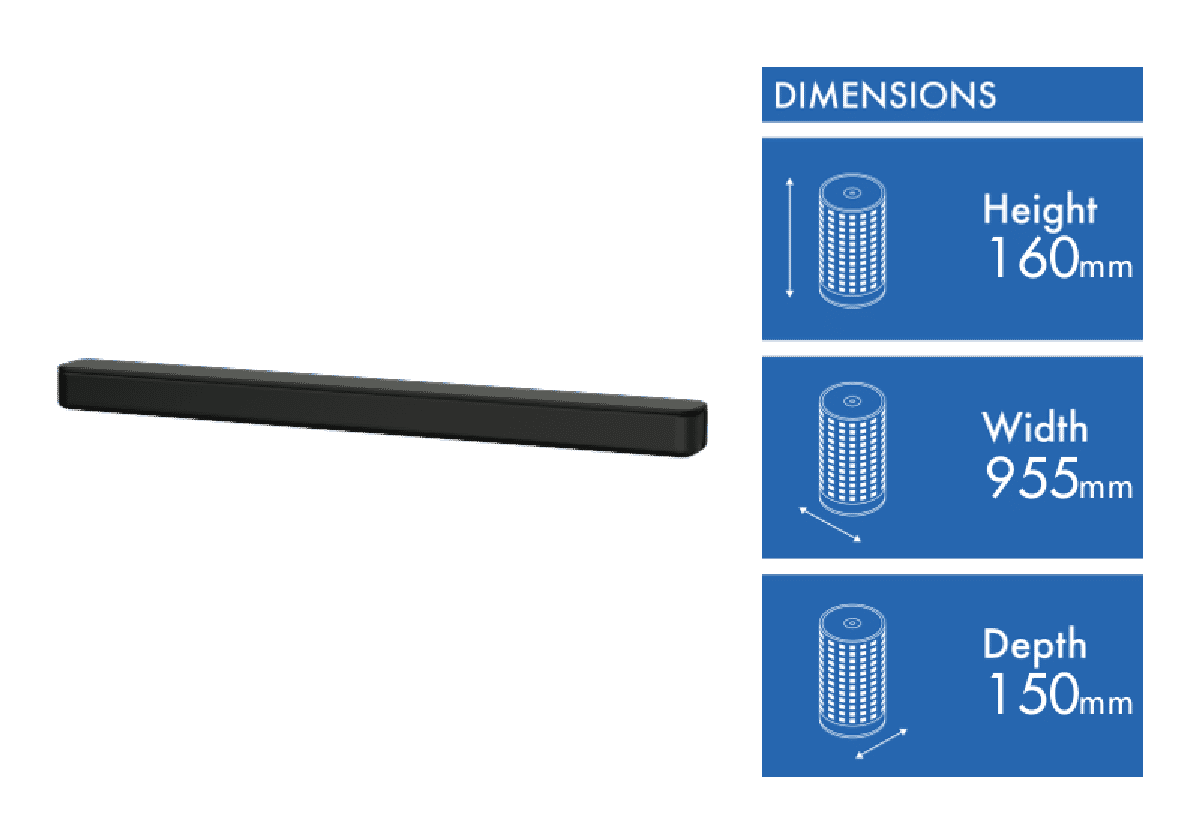 Sony 2.0Ch 120W Soundbar HTS100F