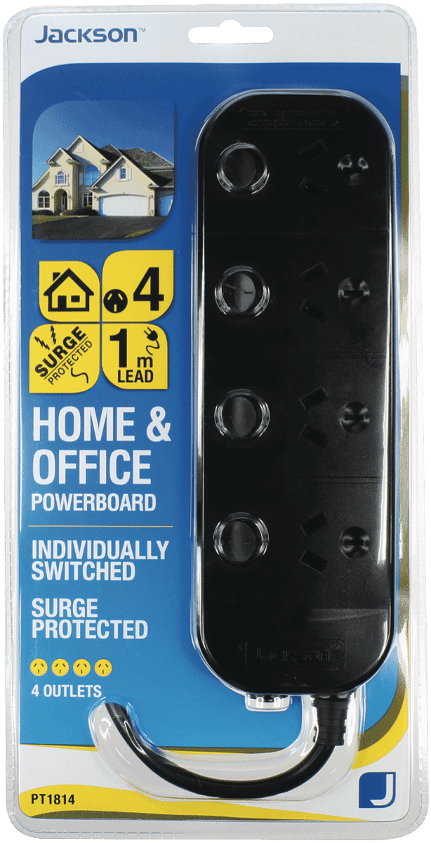 Jackson PT1814 4 Way Individual Switch Powerboard at The Good Guys