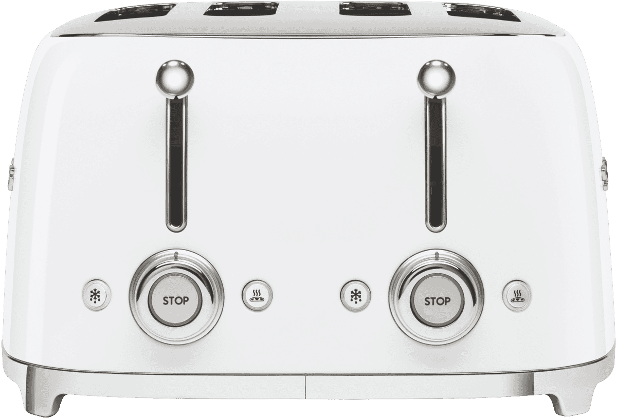 Smeg 50s Style 4 Slot Toaster - White TSF03WHAU