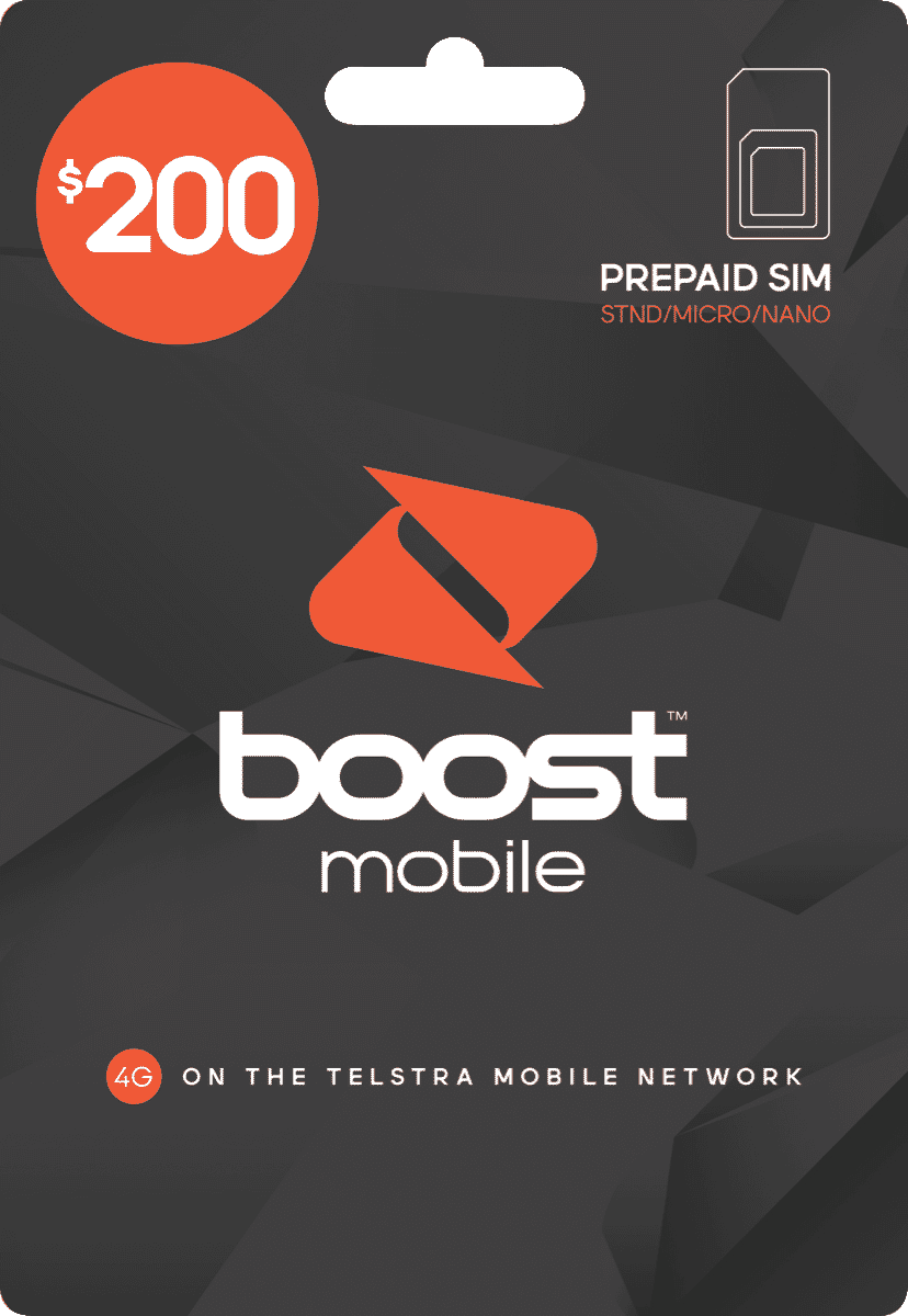 Boost Prepaid SIM Kit $200 AUBLACK173