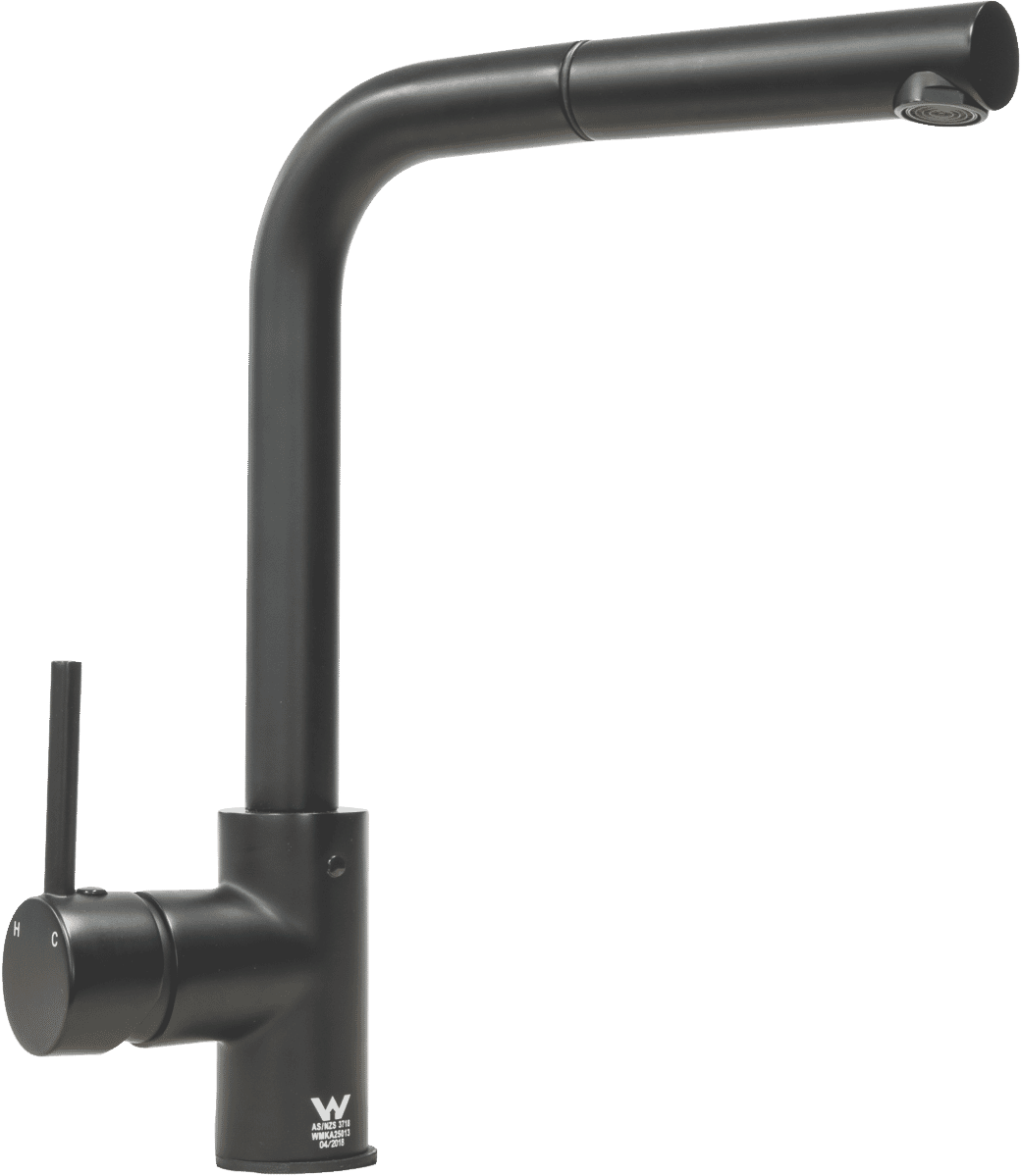 Hafele Black Mixer Tap with Pull Out Nozzle 566.68.311