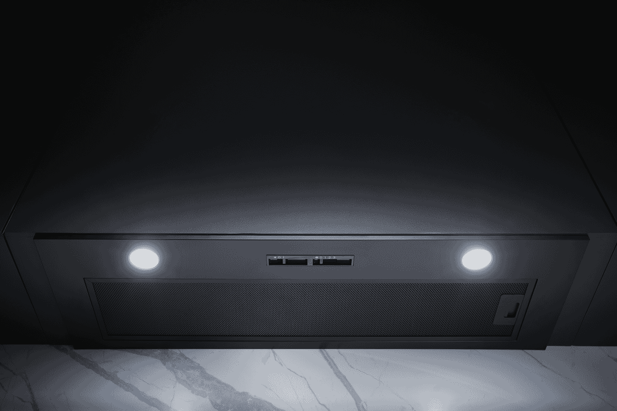 Omega 90cm Undermount Rangehood Matte Black ORU90MB