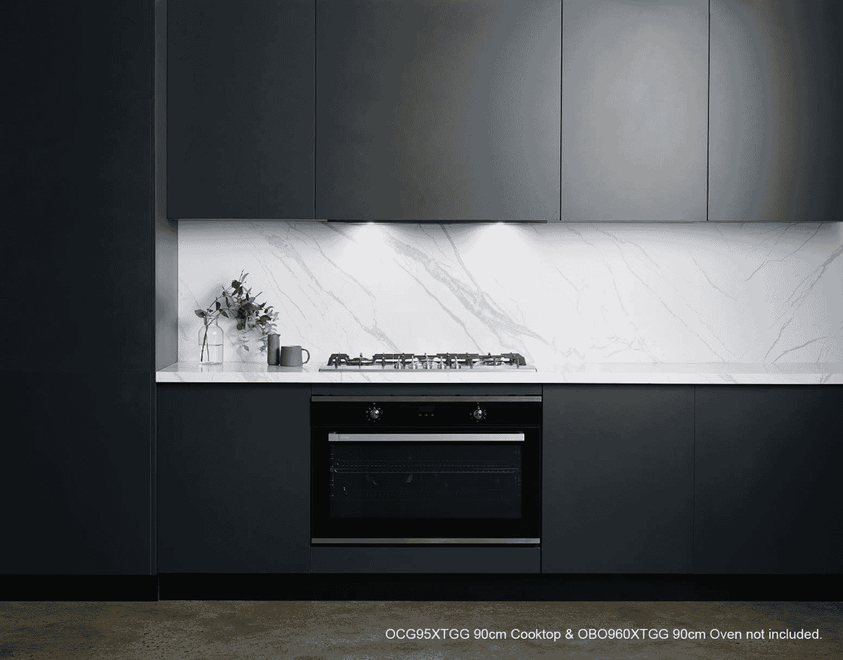 Omega 90cm Undermount Rangehood Matte Black ORU90MB