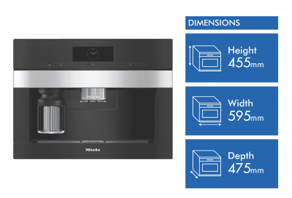 Miele Built-In Coffee Machine - CleanSteel CVA 7845 CLST