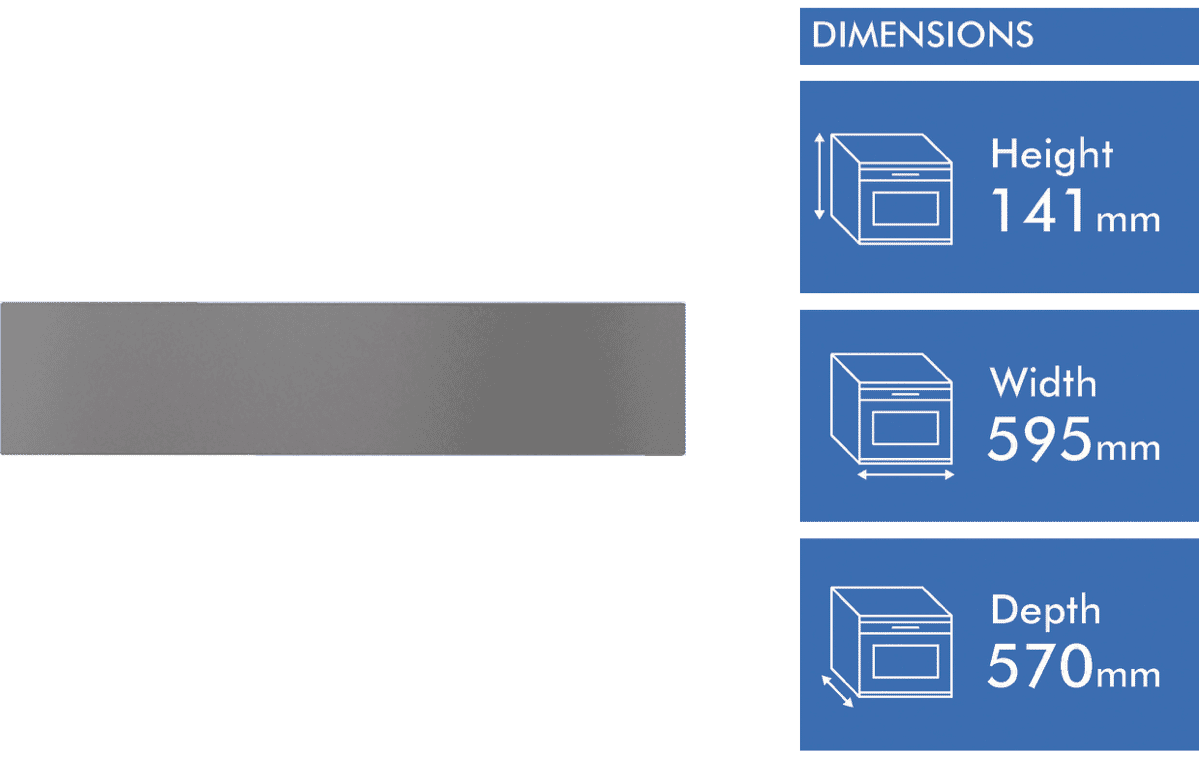Miele 14cm Warming Drawers Graphite Grey ESW 7010 GRGR