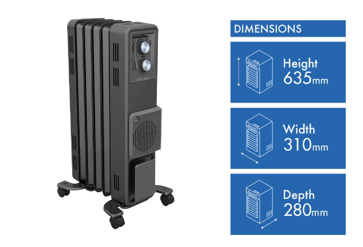 Dimplex 1.5kW Oil Free Column Heater w/Turbo Fan ECR15FA