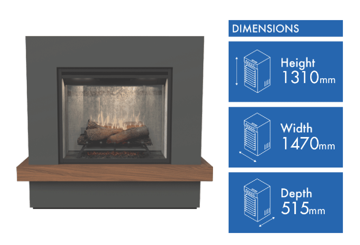 Dimplex 2kW Sherwood Mantle Electric Fireplace SWD20-AU