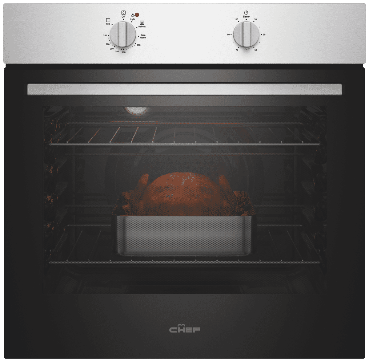 Chef 60cm Electric Oven - Stainless Steel CVE612SB