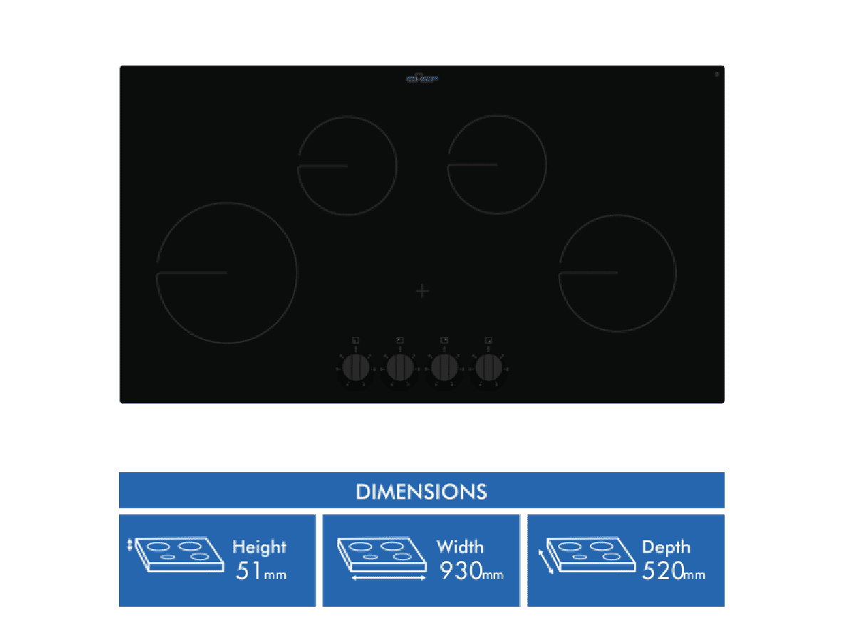 Chef 90cm Ceramic Cooktop CHC942BB