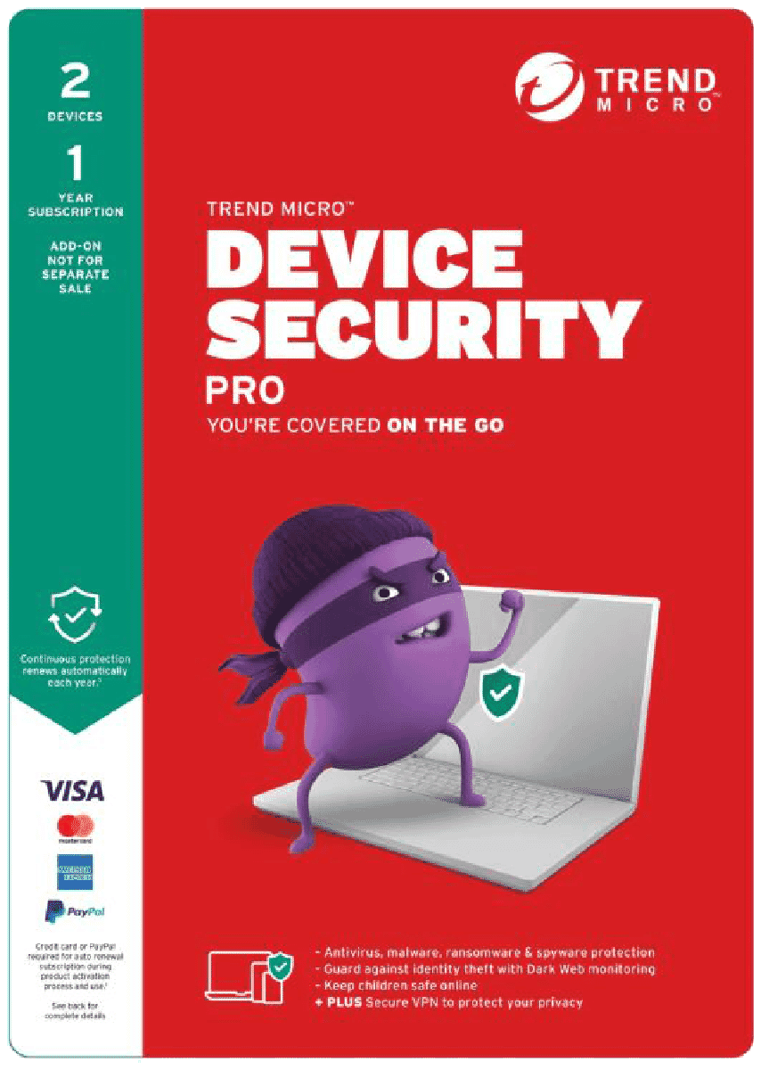 Trend Micro Device Security Pro 2 Device 1YR (OEM) AUTMMM001