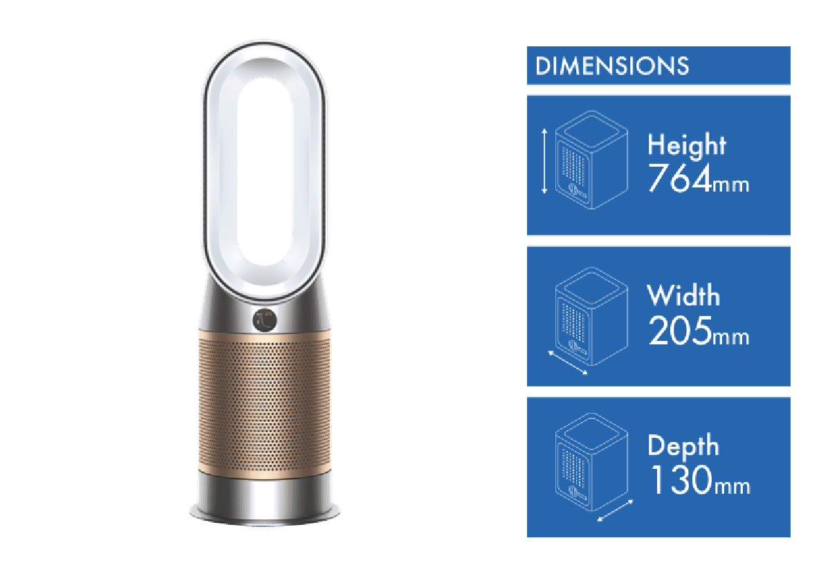 Dyson HP09 Purifier Hot+Cool Formaldehyde Purifying Fan Heater - White ...