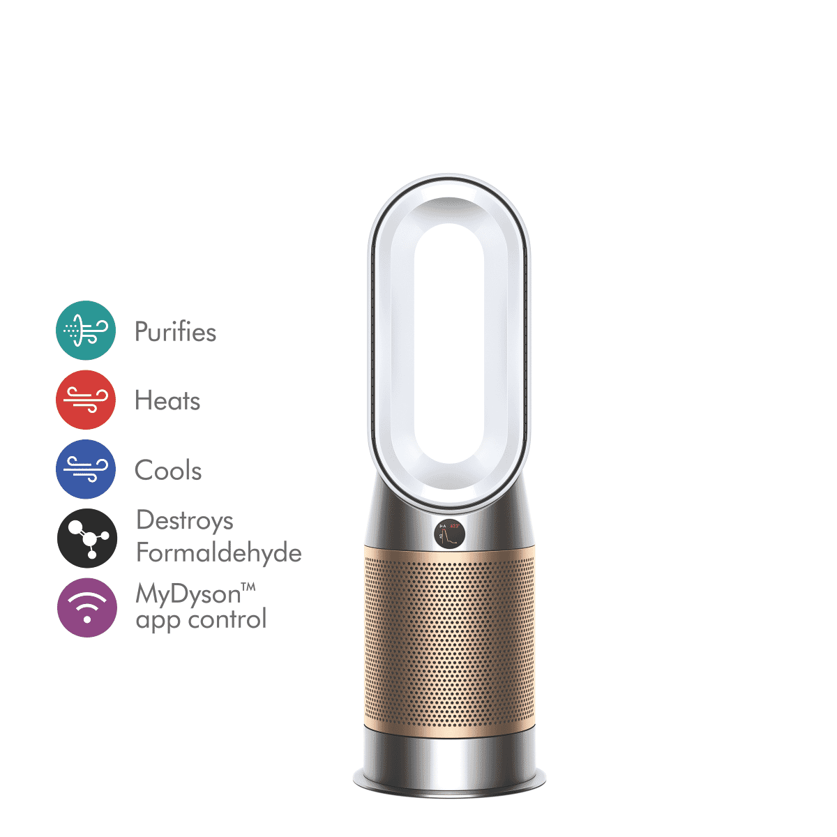 Dyson HP09 Purifier Hot+Cool Formaldehyde Purifying Fan Heater - White ...