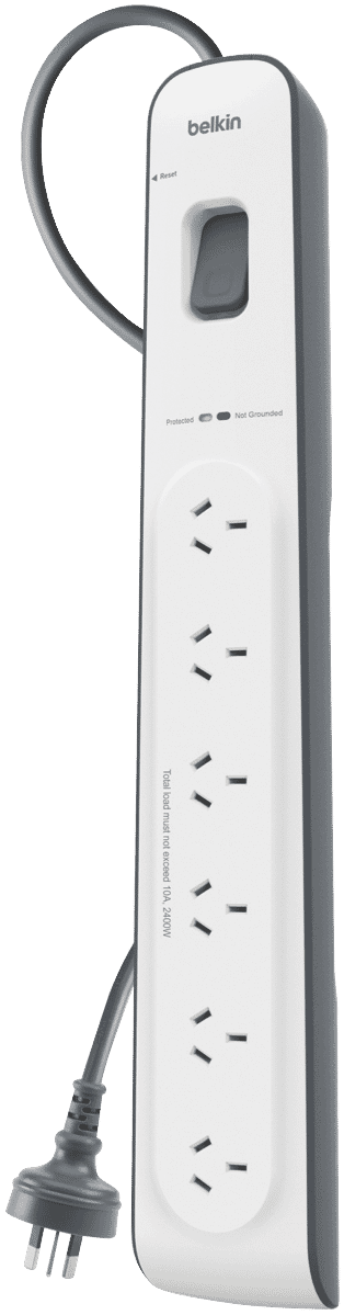Belkin 6 Port Surge Protector (2M Cord) BSV603AU2M