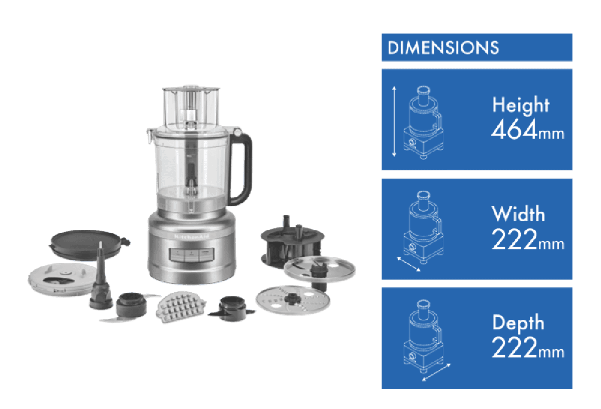 KitchenAid 13 Cup Food Processor Contour Silver 5KFP1319ACU