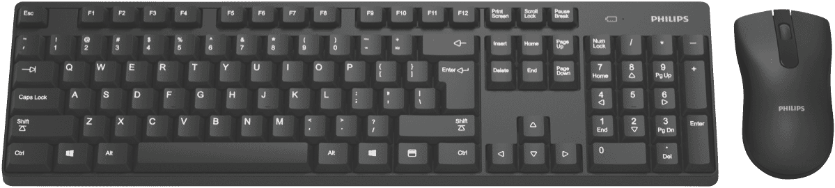 Philips Wireless Keyboard & Mouse Combo SPT6501B