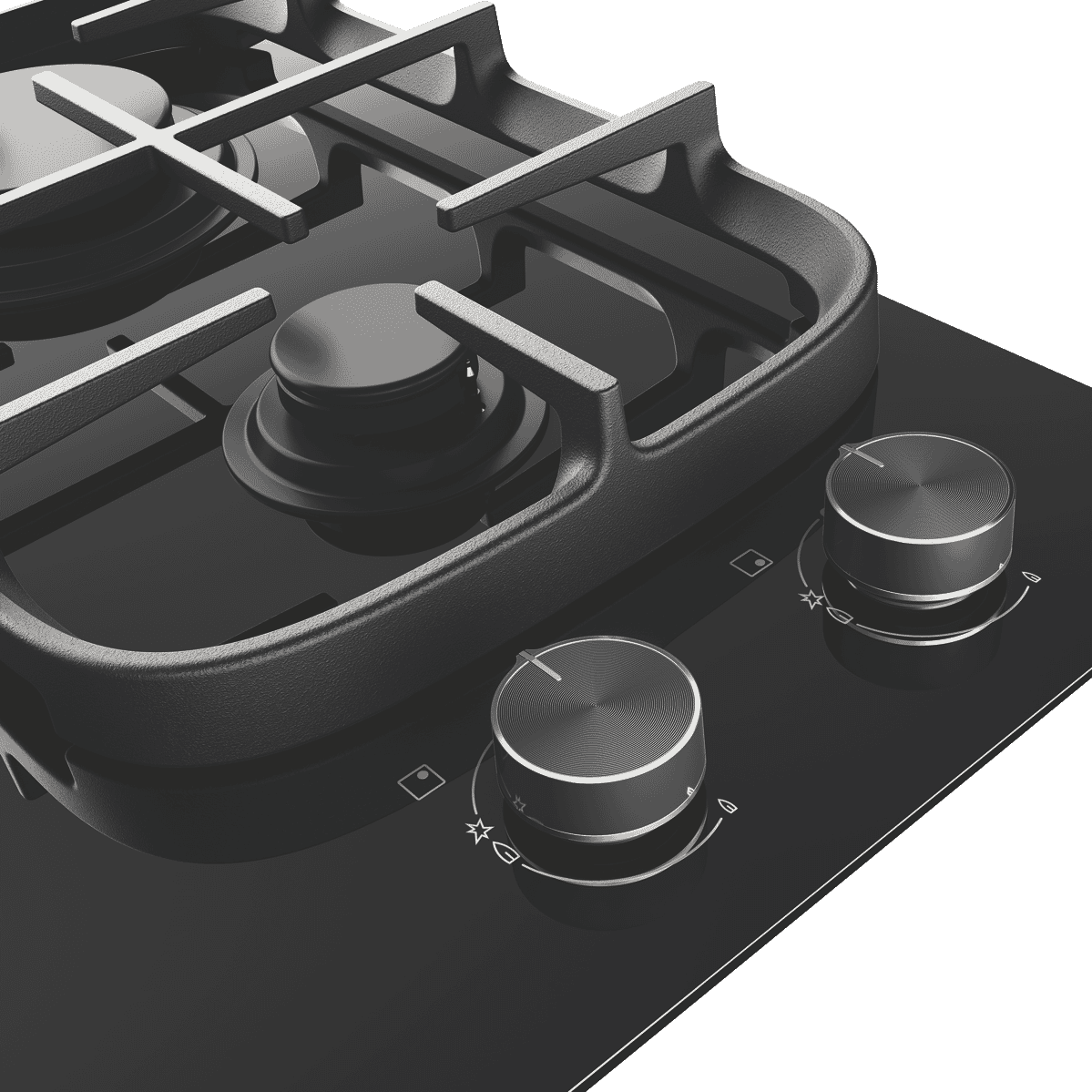 Electrolux 60cm Ceramic Black Glass Gas Cooktop EHG635BE