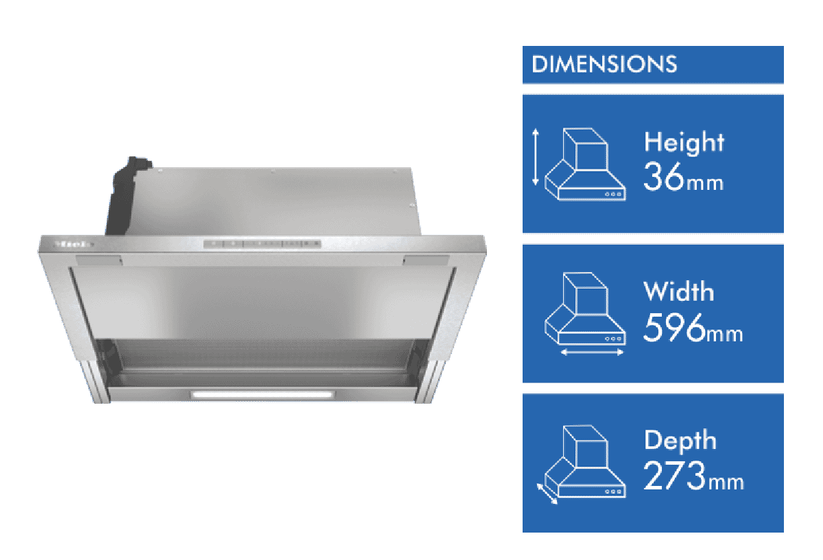 Miele 60cm Slimline Slideout Rangehood DAS 4620