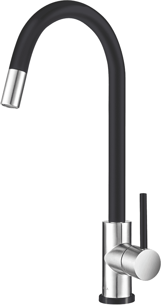 Hafele Mixer Tap Two Tone Black and Stainless Steel 566.68.360