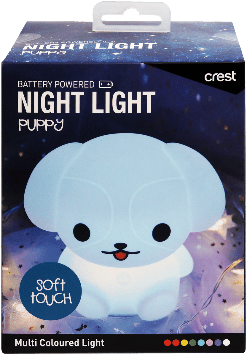 Crest Kids Multi-Coloured Rechargeable Night Light Puppy CLKNLPUP