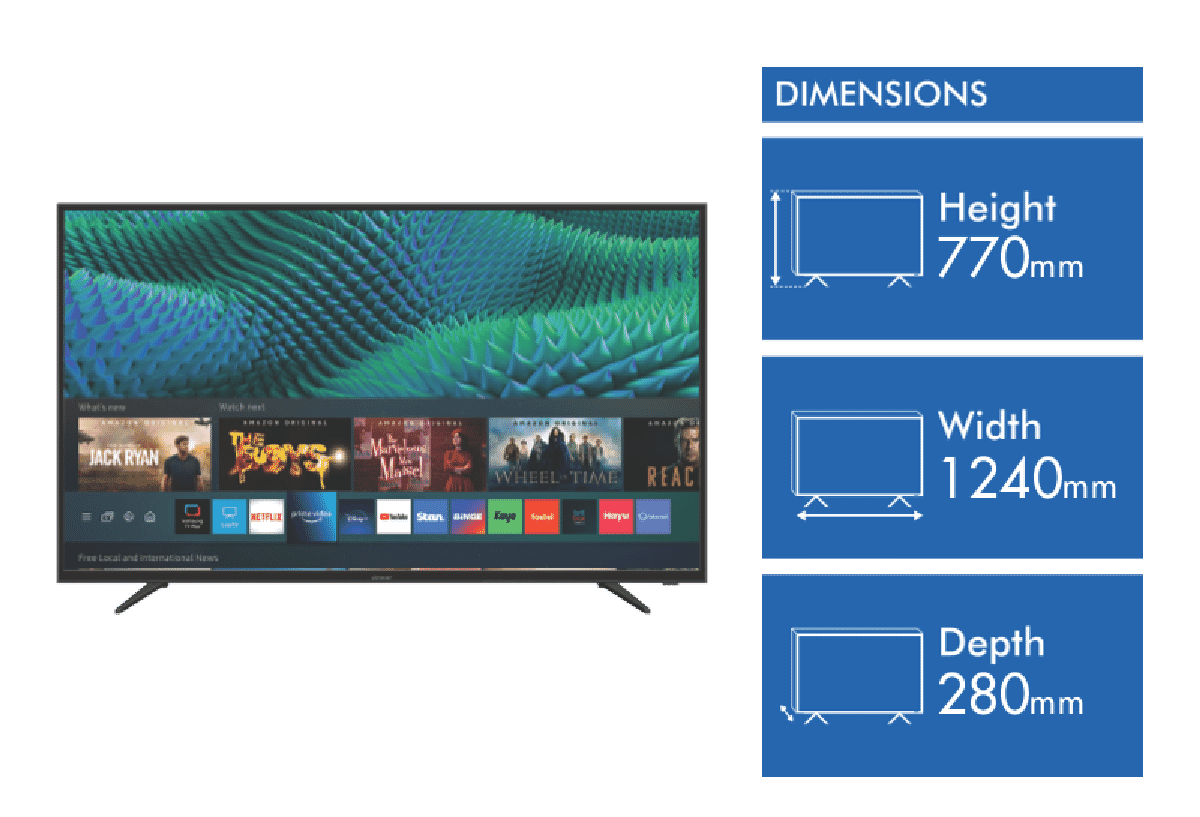 Linsar 55" 4K UHD Smart Tizen TV 2022 LS55UHDZEN