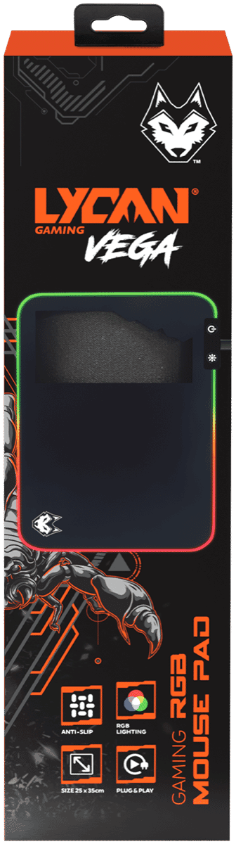 Lycan Gaming Vega RGB Gaming Mouse Pad (25cm x 35cm) LGMPLED1