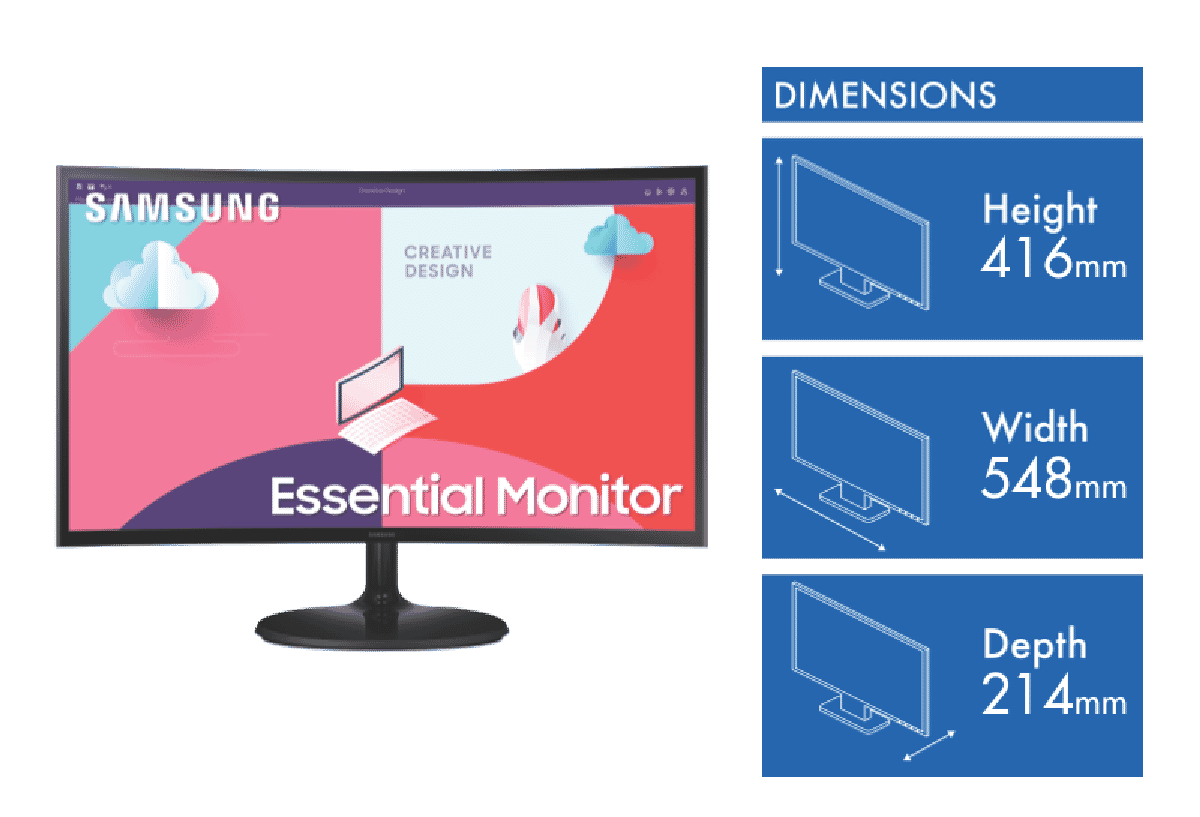 Samsung 24" S36C Curved Monitor LS24C360EAEXXY