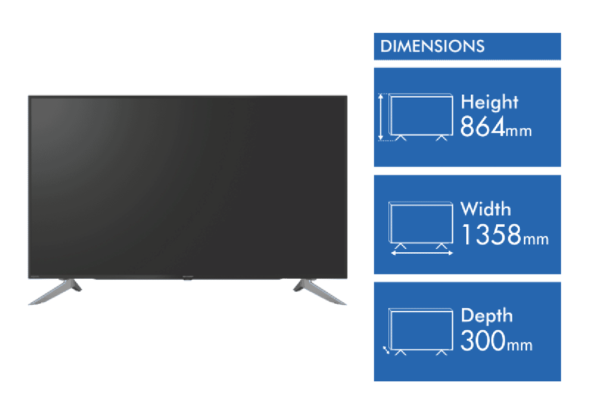 Sharp 60" UHD Android TV 23 4T-C60DL1X