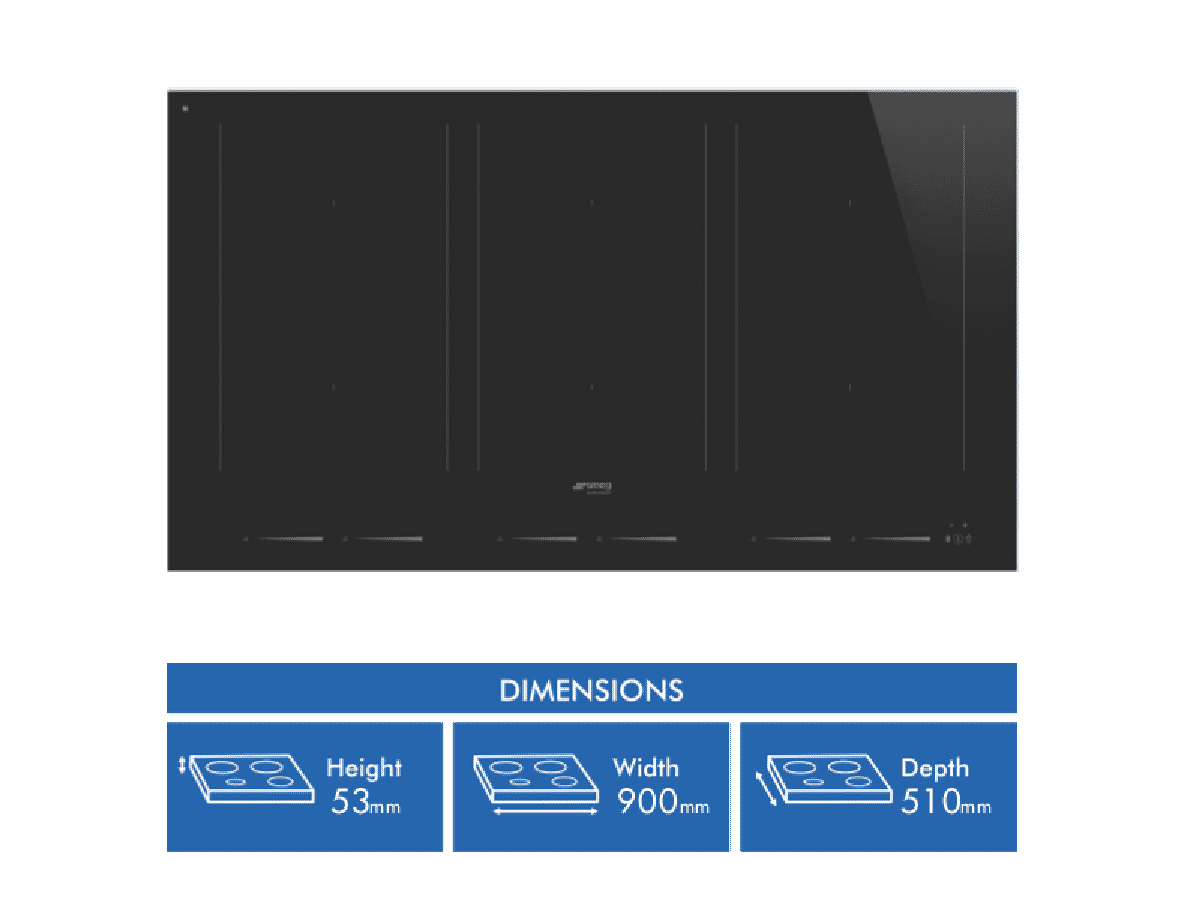 Smeg 90cm Linea Induction Cooktop SIM1964D