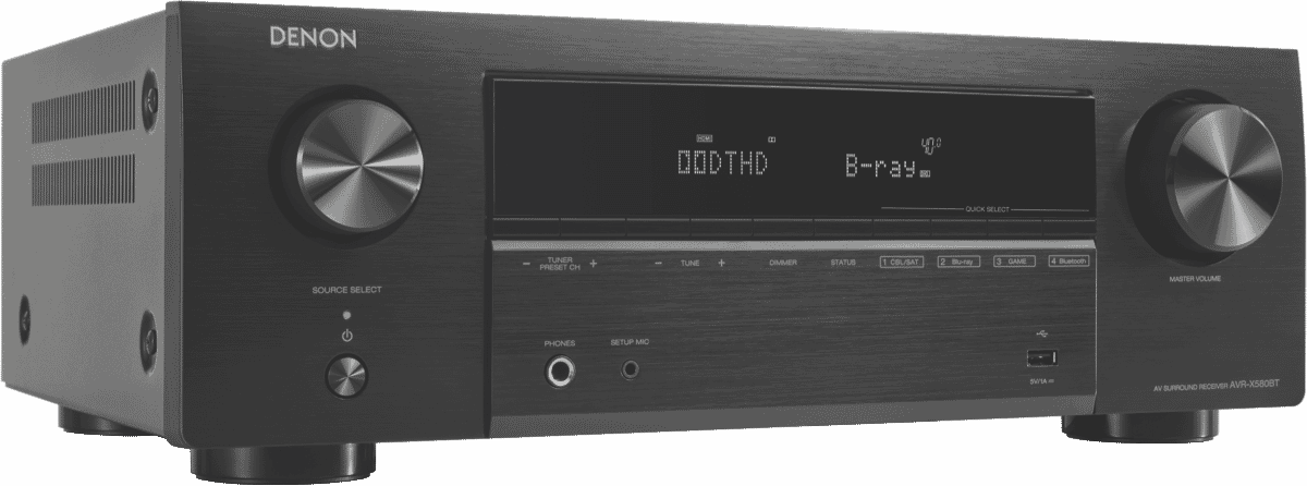 Denon 5.2Ch 8K AV Receiver AVRX580BTBKEA