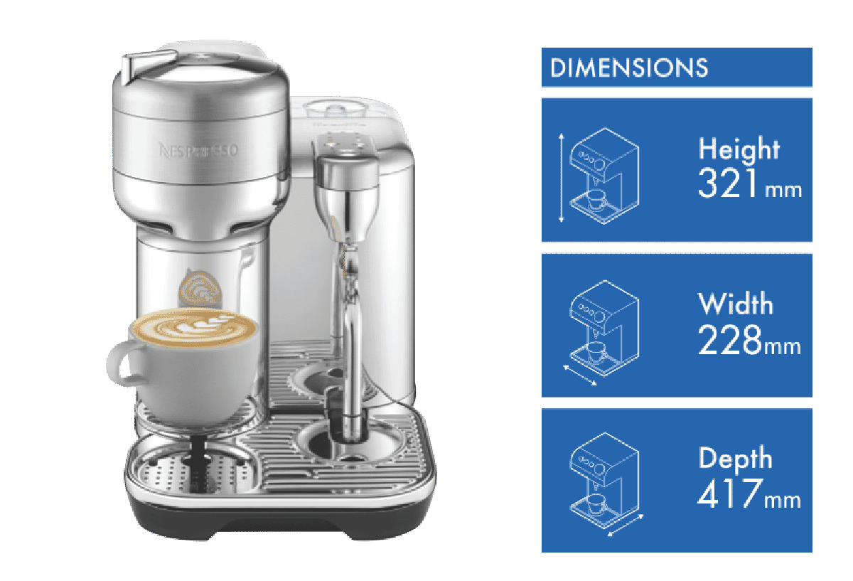 Nespresso The Vertuo Creatista Capsule Machine Stainless Steel ...