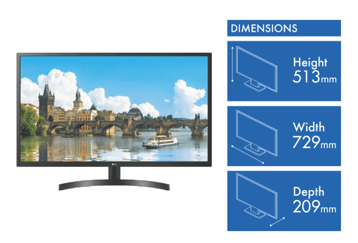 LG 32'' HD IPS Monitor 32MN500M-B.AAU