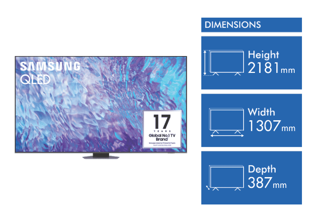 Samsung 98" Q80C 4K QLED Smart TV 23 QA98Q80CAWXXY