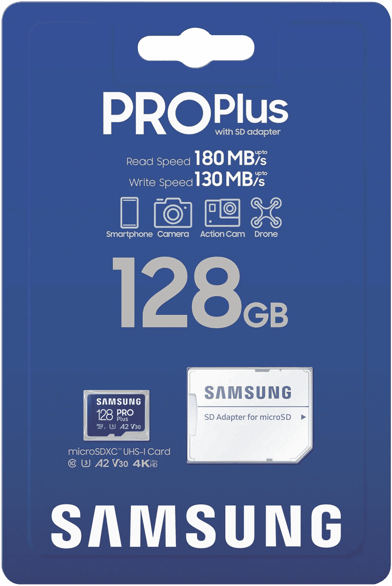 Samsung 128GB Micro SDXC Pro Plus Memory Card MB-MD128SA/APC