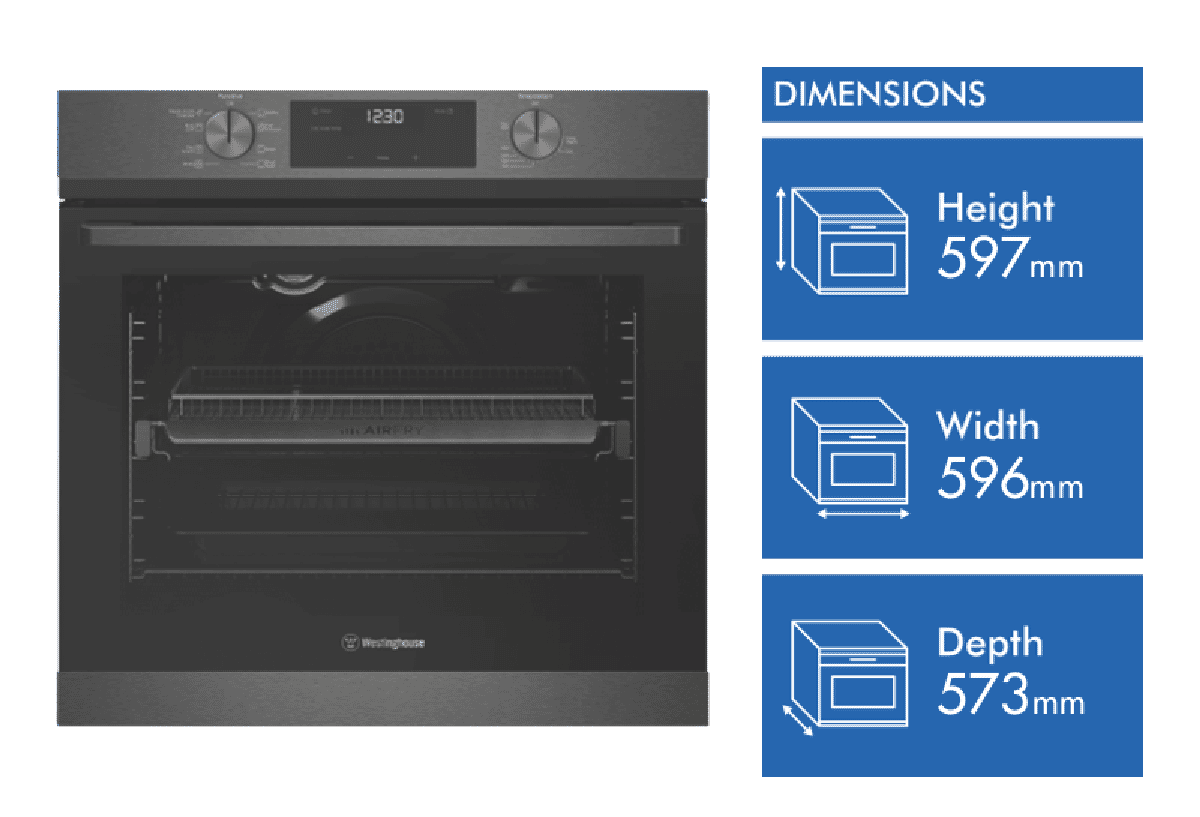 Westinghouse 60cm Electric Oven Dark Stainless Steel WVE6516DD