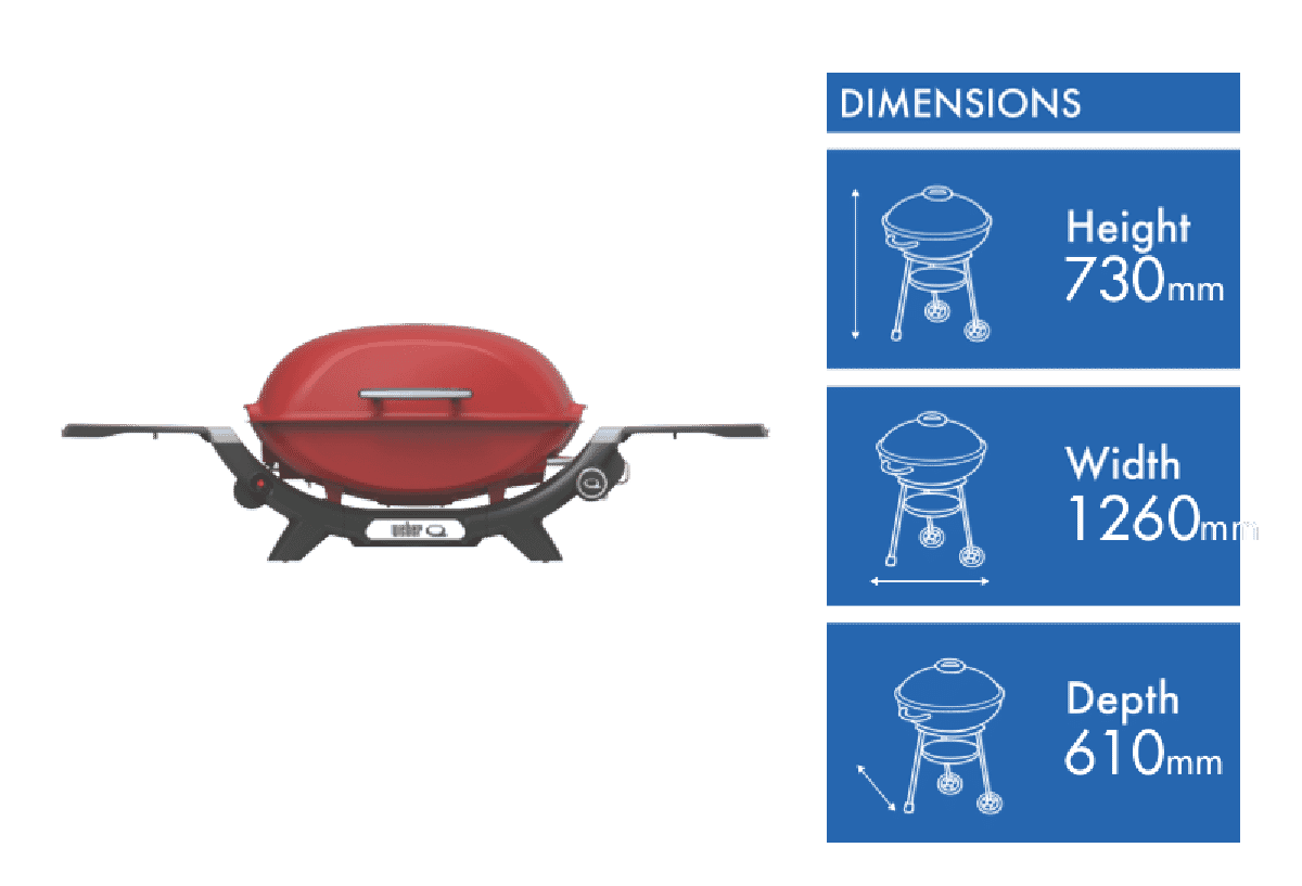 Weber Q 2000N LP Flame Red 3400043