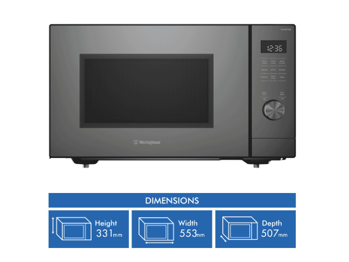 Westinghouse 42L 1100W Inverter Convection Microwave Dark Grey WMC4207GA