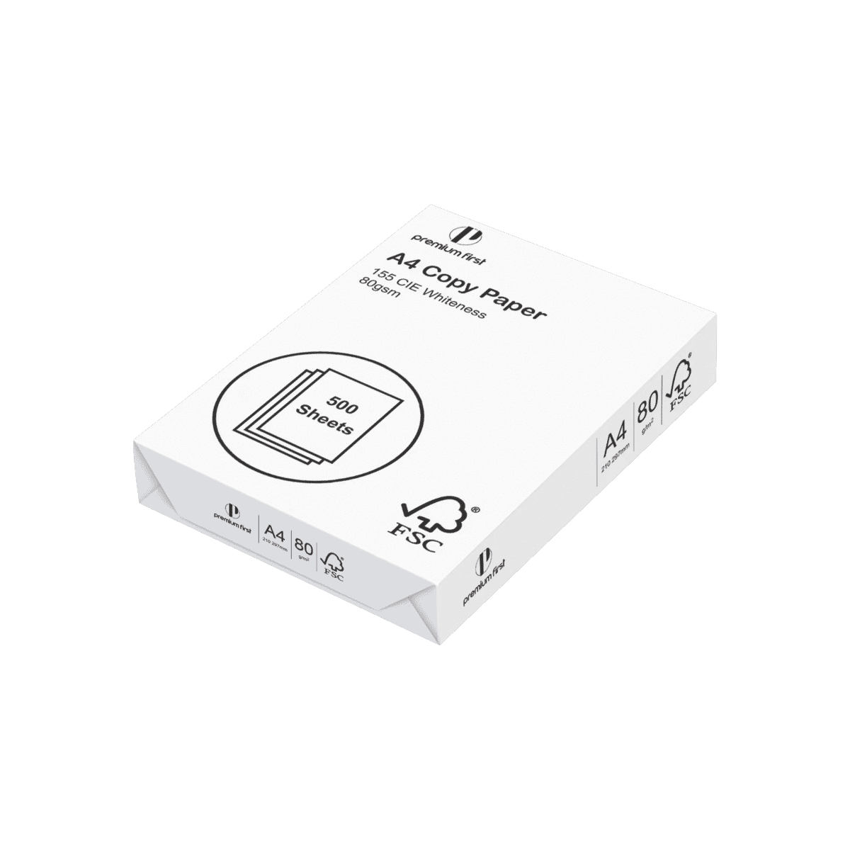 Premium First A4 80GSM Copy Paper - One Ream 72527273070