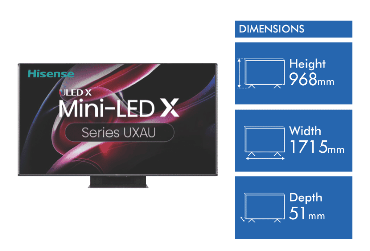 Hisense 75" UXAU 4K ULED X Mini-LED QLED Smart TV 23 75UXAU