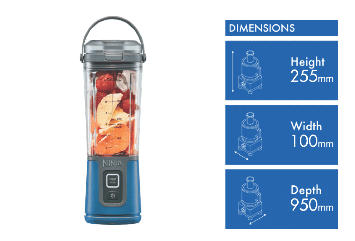 Ninja Blast Portable Blender - Denim Blue BC100NV
