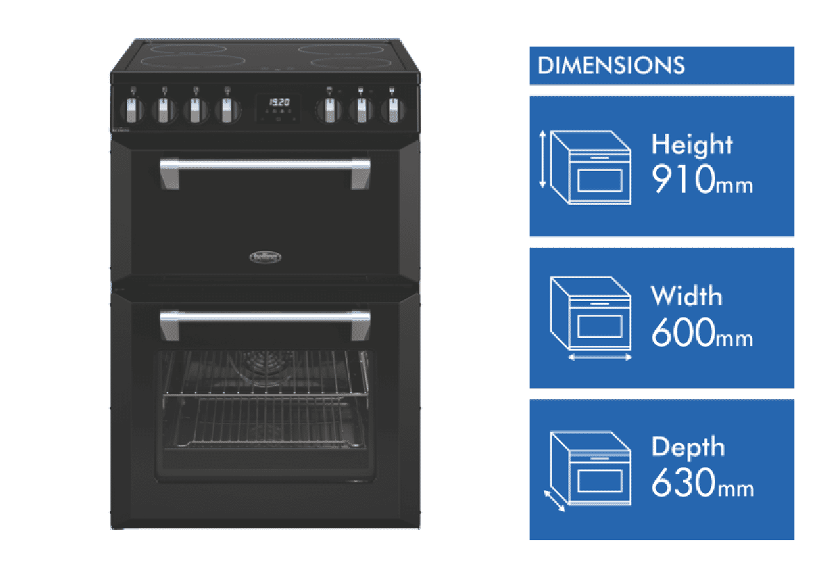 Belling 60cm Mini Richmond Induction Upright Cooker BMR60DOINDB