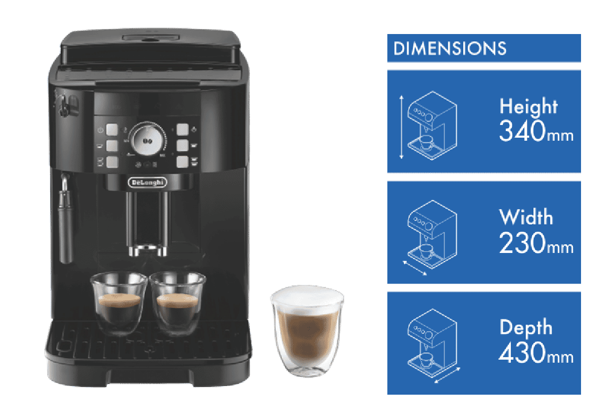DeLonghi Magnifica Fully Automatic Coffee Machine Black ECAM12122B